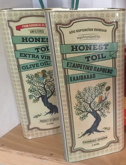 Honest Toil Extra Virgin Olive Oil - 5 litres - Treflach Farm